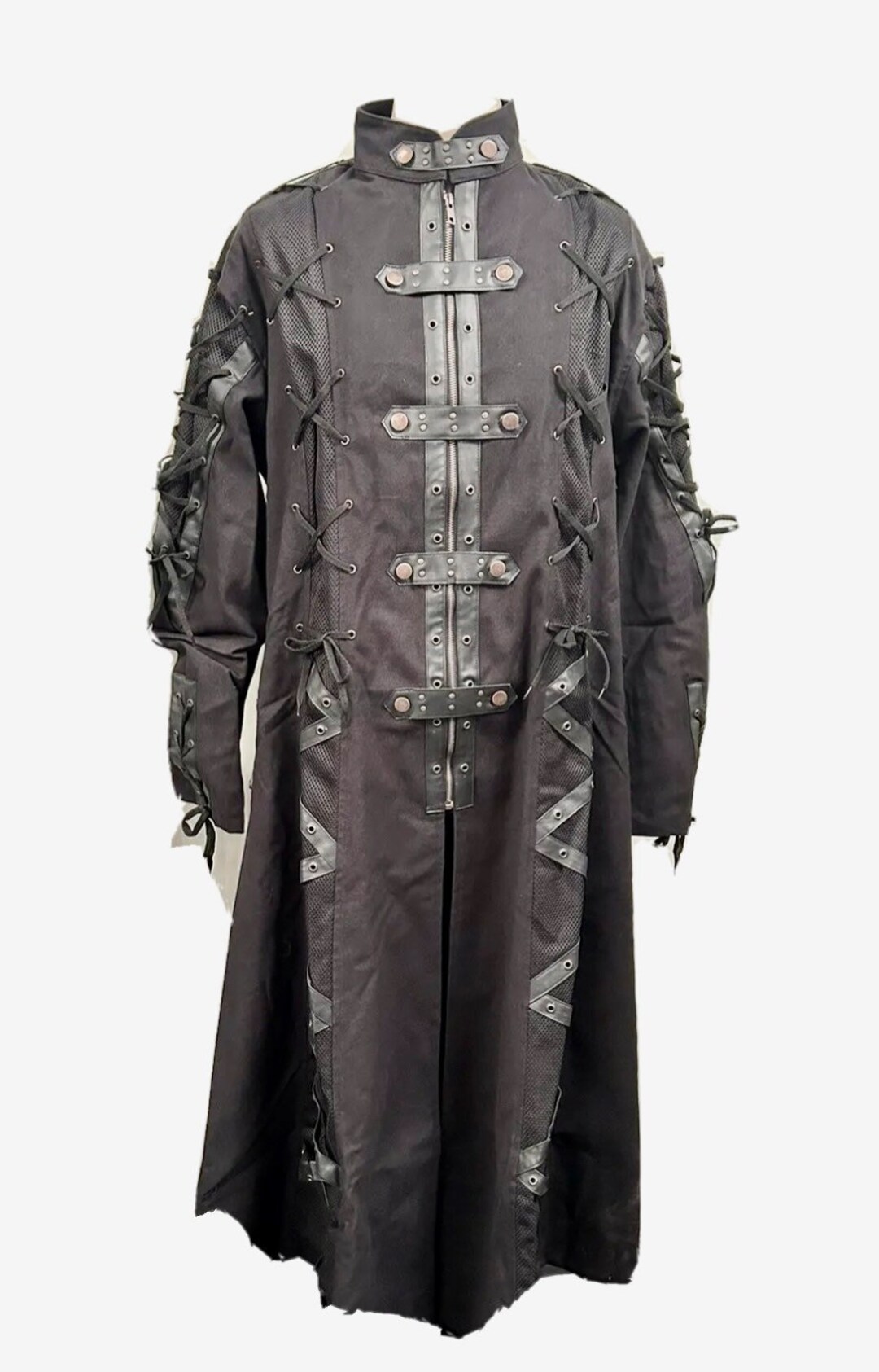 Black Matrix Heavy Cotton Long Cyber Steampunk / Gothic Jacket - Etsy