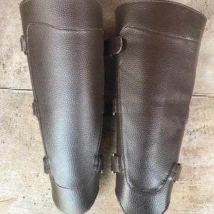 Leg Guard Steampunk Larp Warrior Two Peice Leg Guards Cosplay Dress Up ...