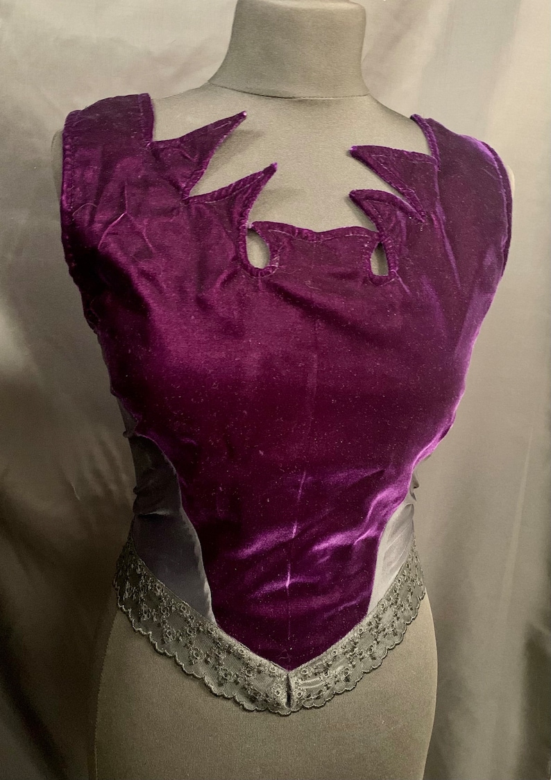 Raven Deadstock Vintage Raven Gothic Black Vamp Corset Top - Etsy