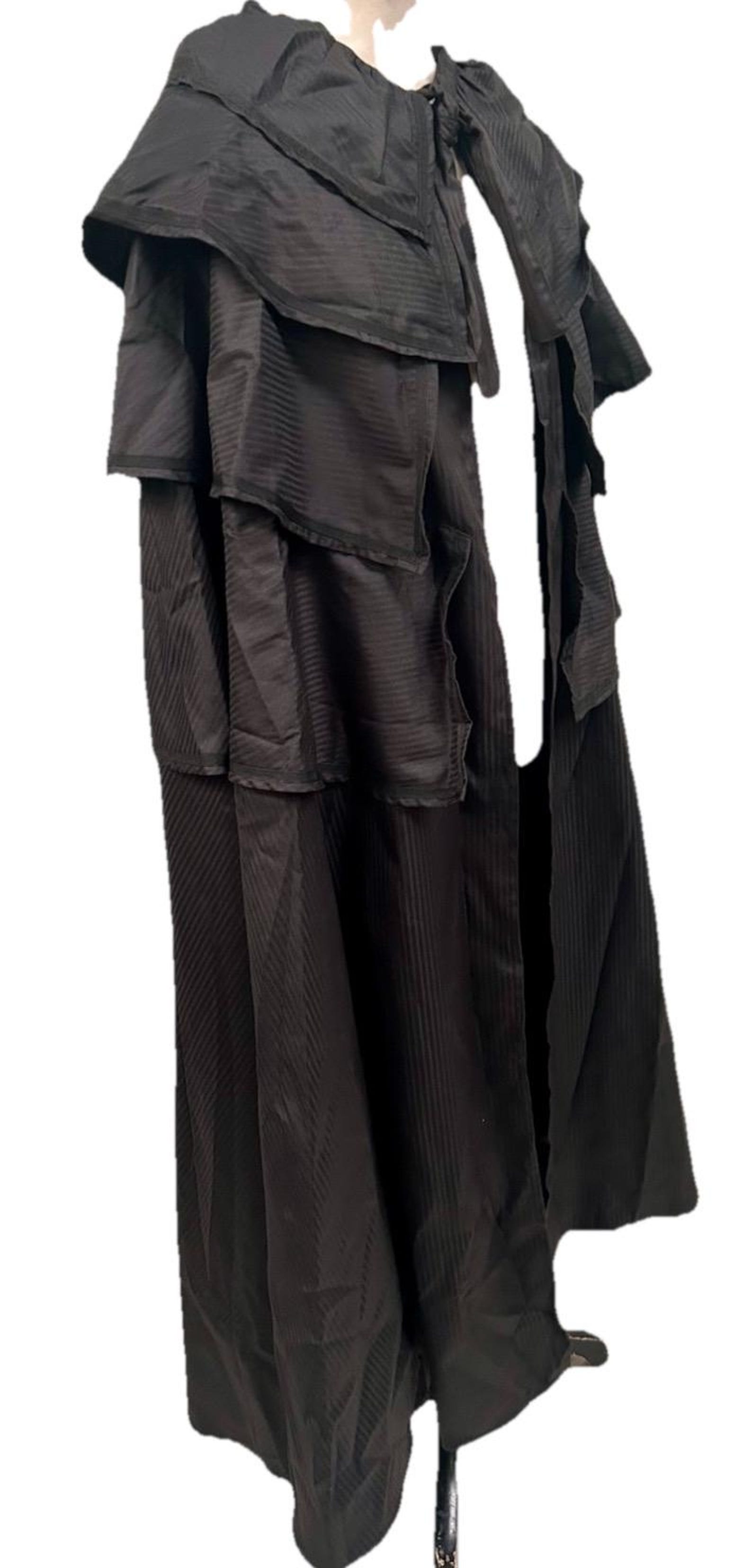 Cape Steampunk Gothic Jacket Long Black Men’s Coachman’s Cape. One Size ...