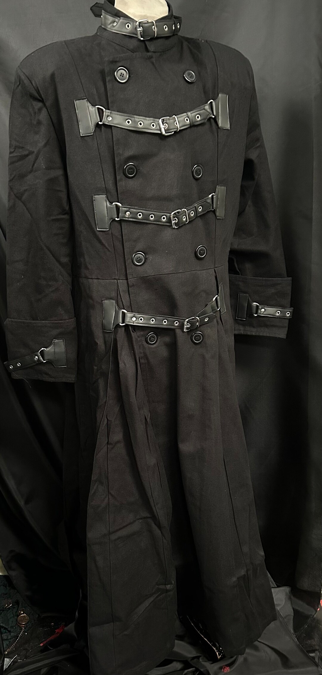 Black Long Jacket Steampunk Gothic Original SDL Vintage Long Heavy ...