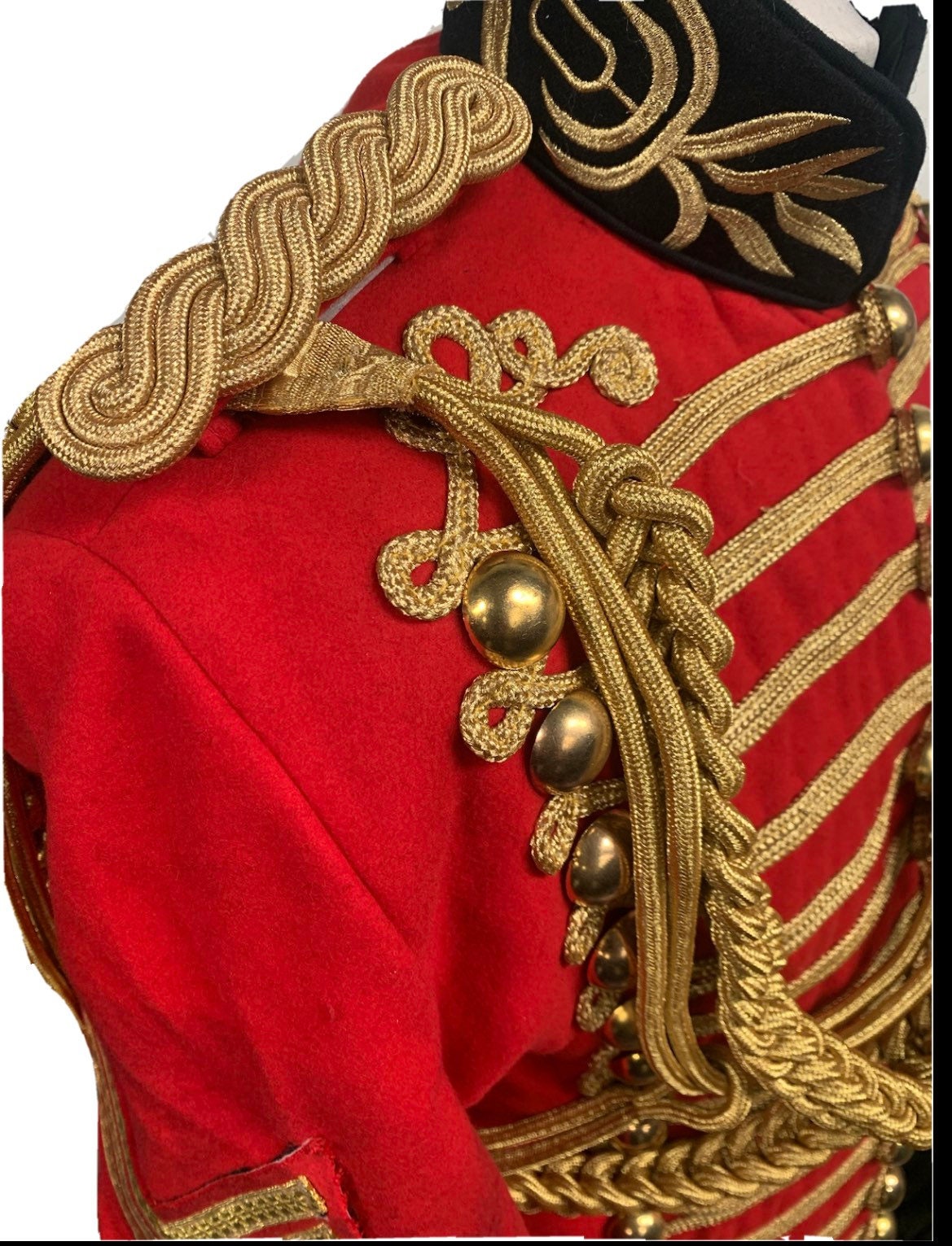 Mens Military Red Gold Braid Officers Jacket Steampunk - Etsy