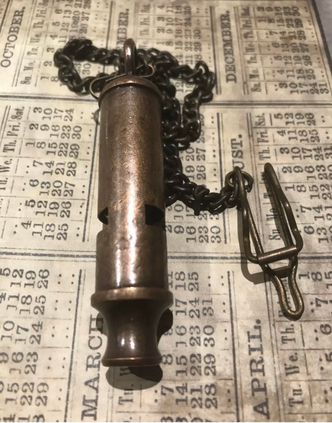 Steampunk Rustic Metal Old Fashioned Police Whistle on Rustic Chain - Etsy