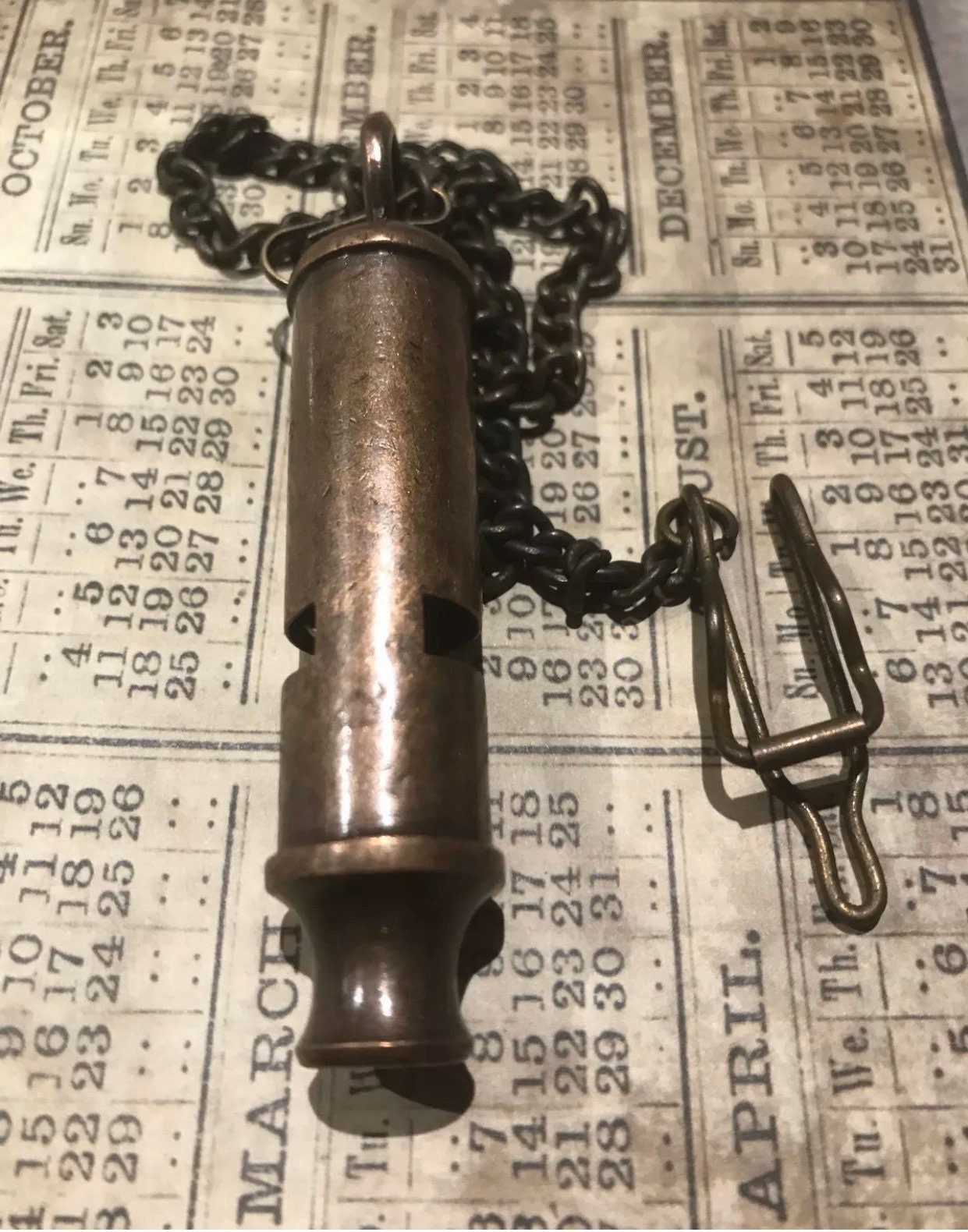 Steampunk Rustic Metal Old Fashioned Police Whistle On Rustic | Etsy