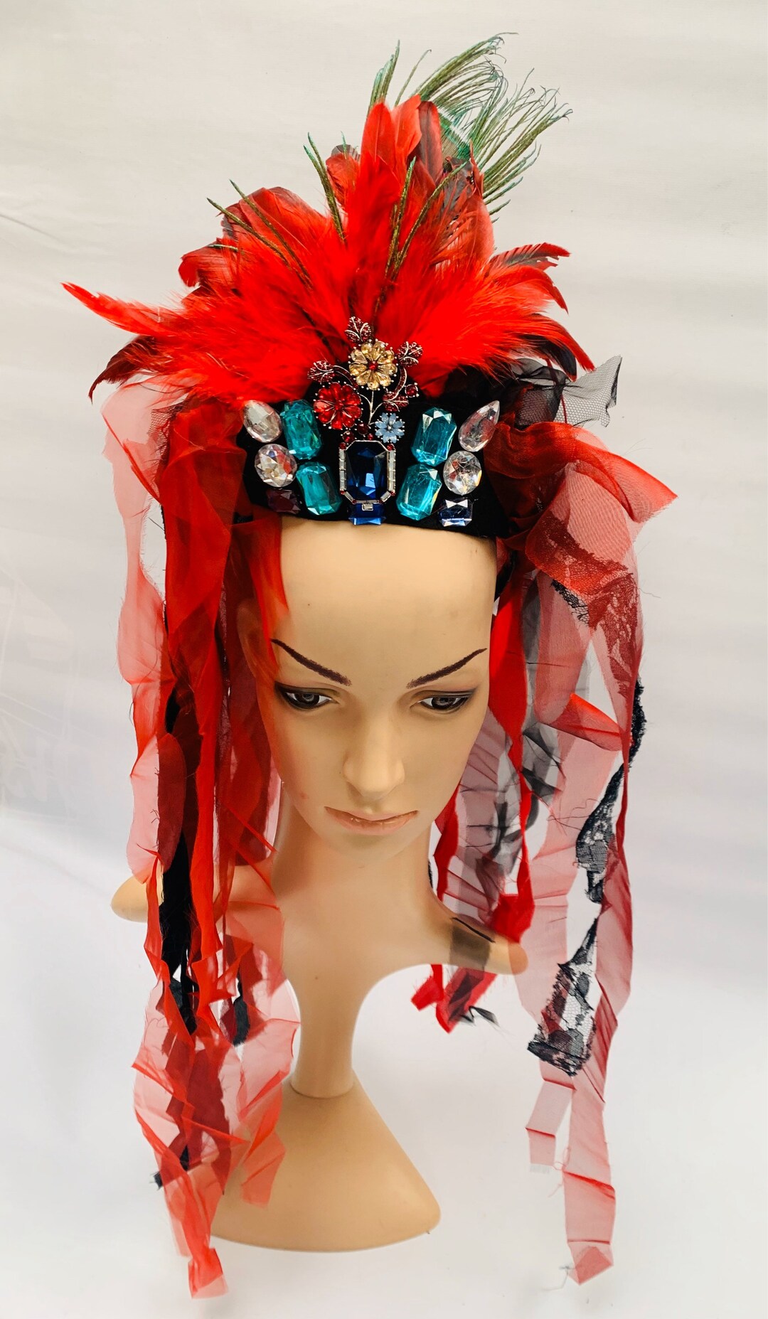 Head Dress Headwear WARRIOR QUEEN Burning Man ,carnival,festival ...
