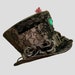 Steampunk Gothic Gunmetal Grey/ Black Lace Tophat With Black Rose ...