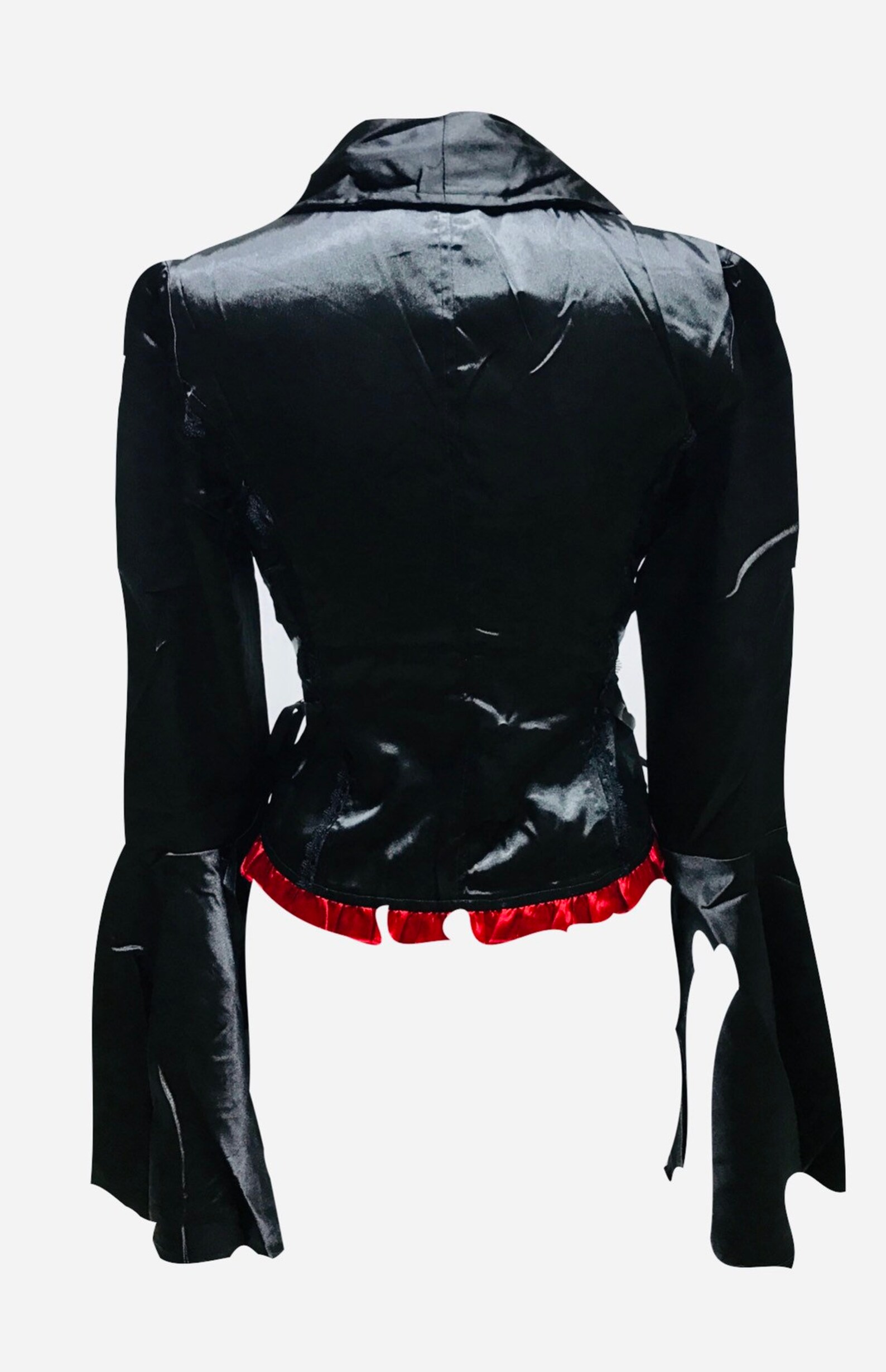 Steampunk Gothic Clothing Raven SDL Black Satin Fitted Jacket - Etsy