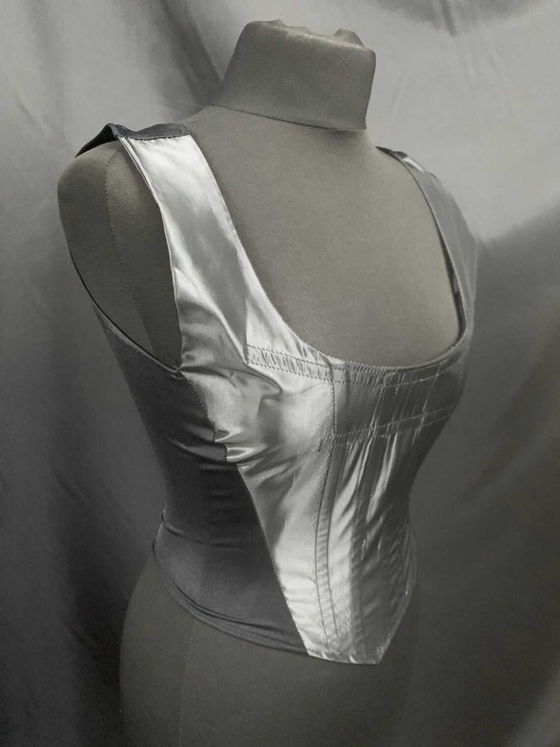 Raven Clothing Steampunk Gothic Vintage Raven Gunmetal Basque Top Size ...