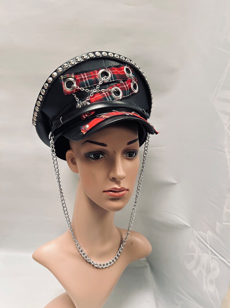 Black Captain Hat Steampunk / Gothic / Punk Burningman Festival Hat SDL ...