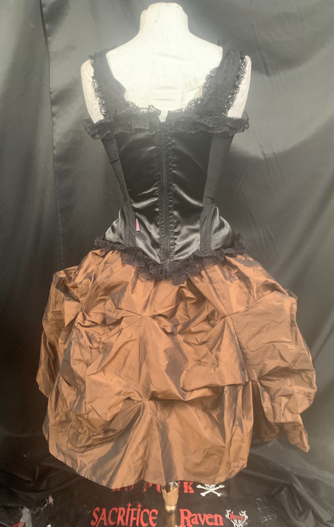 Raven Gothic / Steampunk Vintage Outfit Size M Uk | Etsy