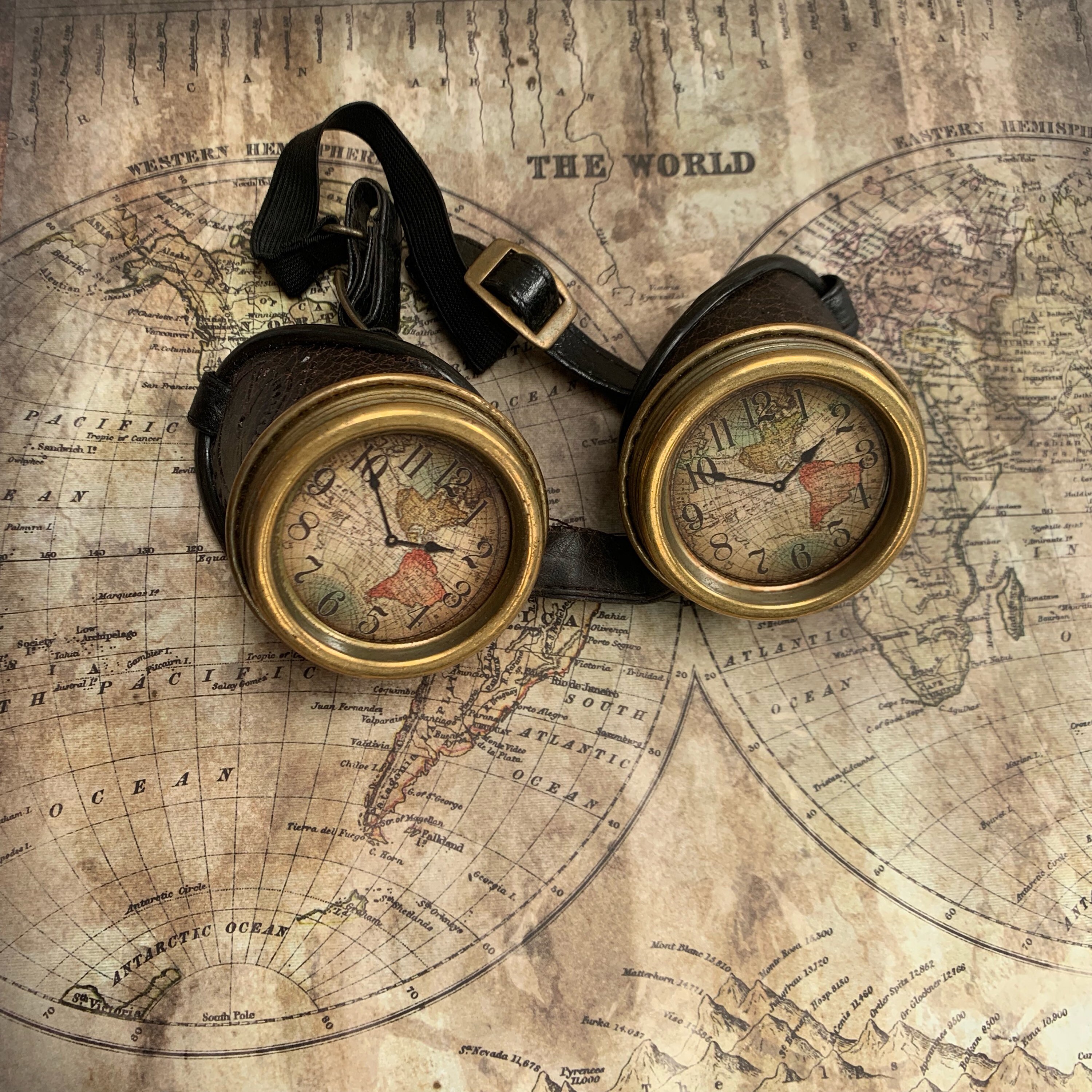 Raven SDL Steampunk Rustic Metal Flying Explorer Goggles With - Etsy