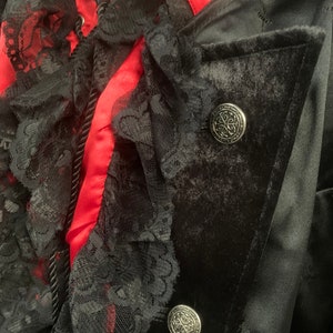 Jacket Gothic Raven Gothic / Steampunk Vintage Brocade Vampire Jacket Outfit With Pirate Shirt ...