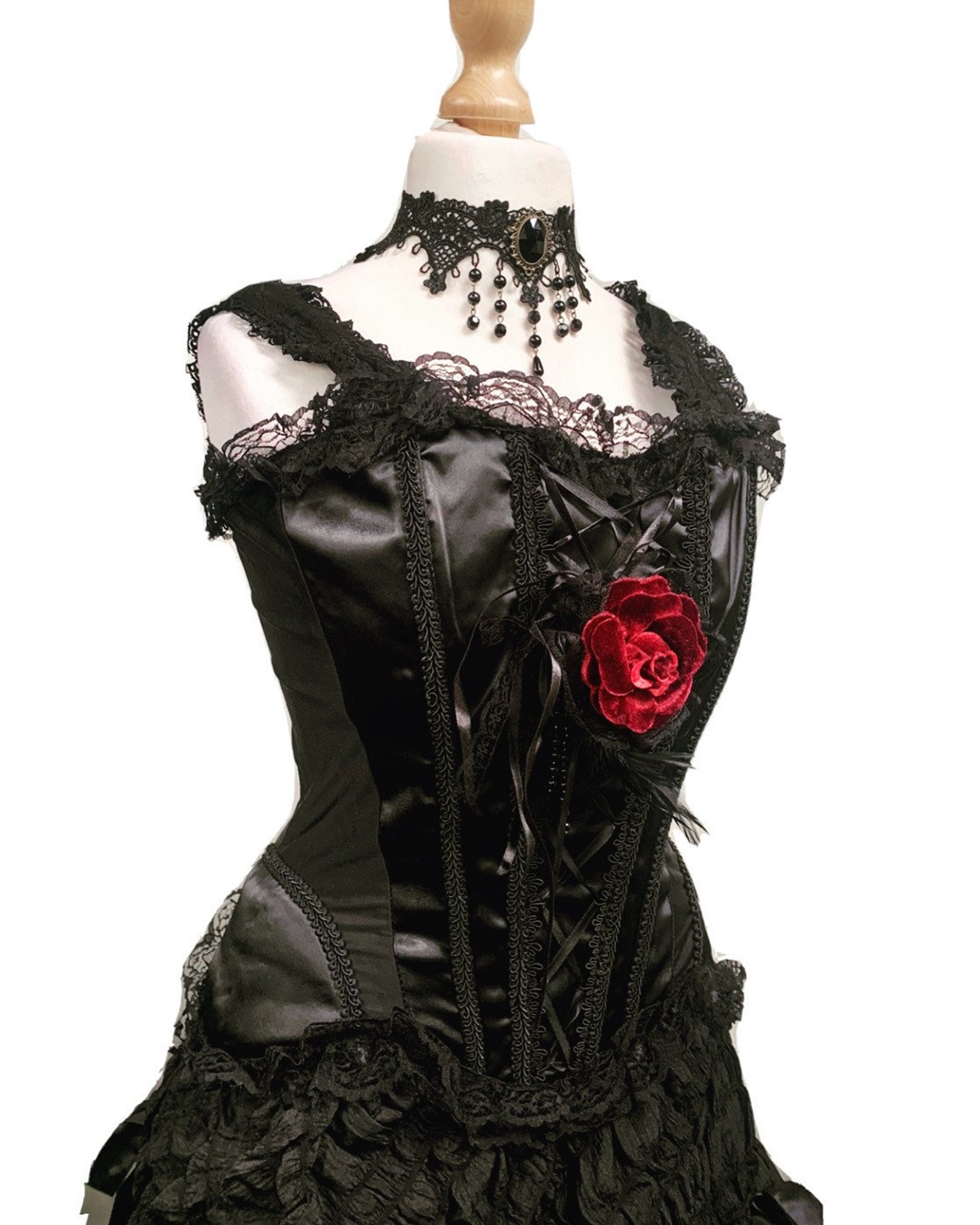 Raven Clothing Victorian Gothic /steampunk Black Outfit - Etsy UK