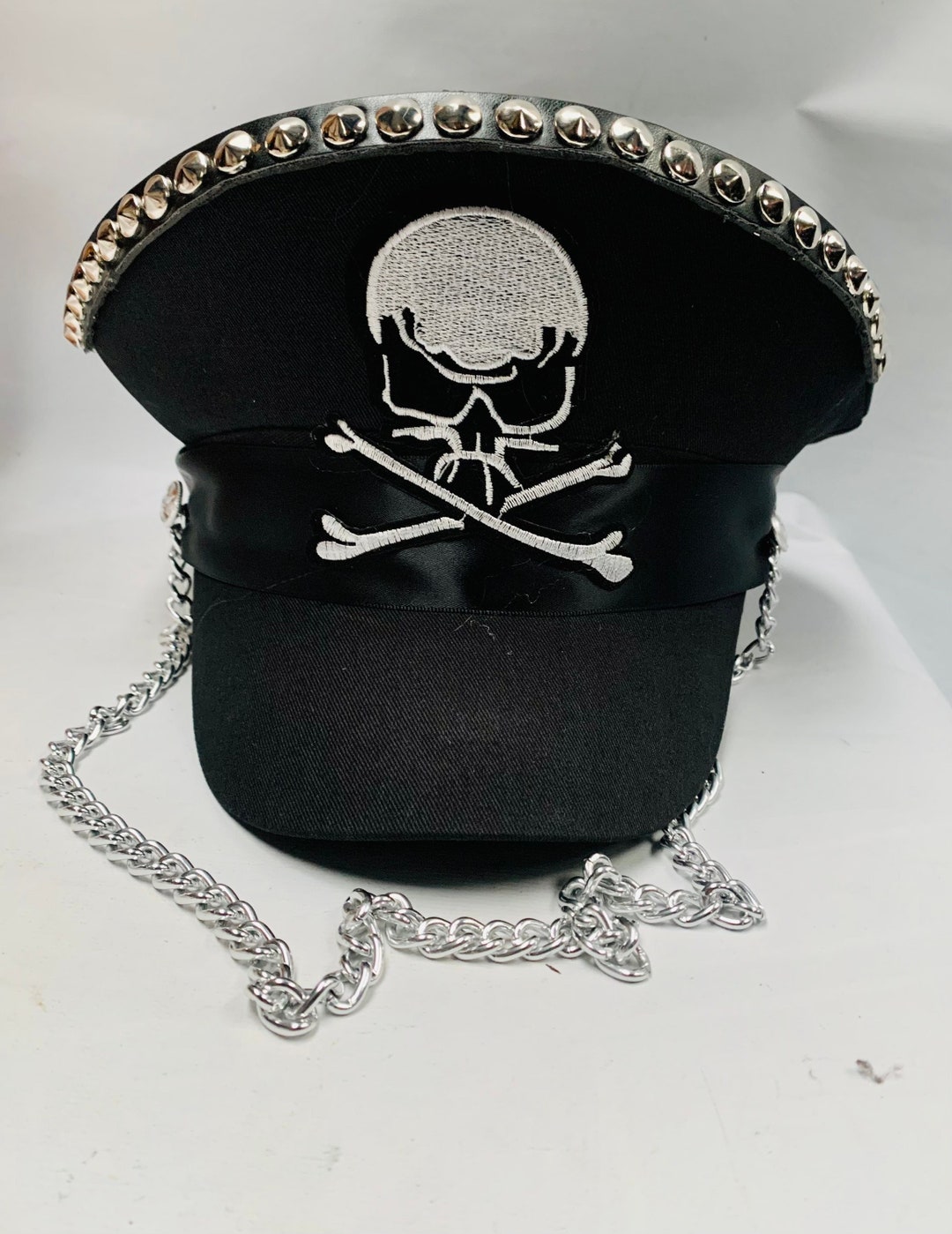 Gothic, Punk, Steampunk Captain Hat With Skull - Etsy