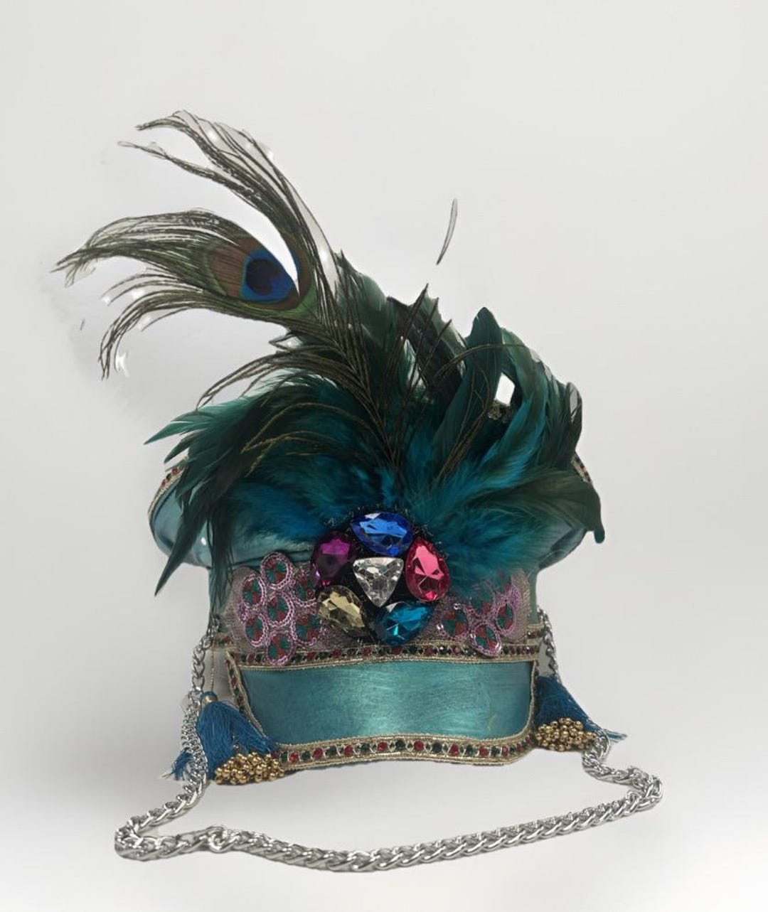 Captain Hat Aqua Green Captain Hat Burningman/ Festival/carnival Mardi ...