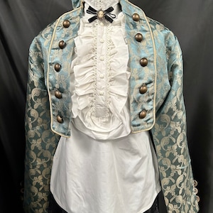 Jacket Short , Bolero Style ,blouse , Brooch Women’s Steampunk Brocade ...