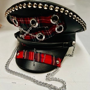 Black Captain Hat Steampunk / Gothic / Punk Burningman Festival Hat SDL ...