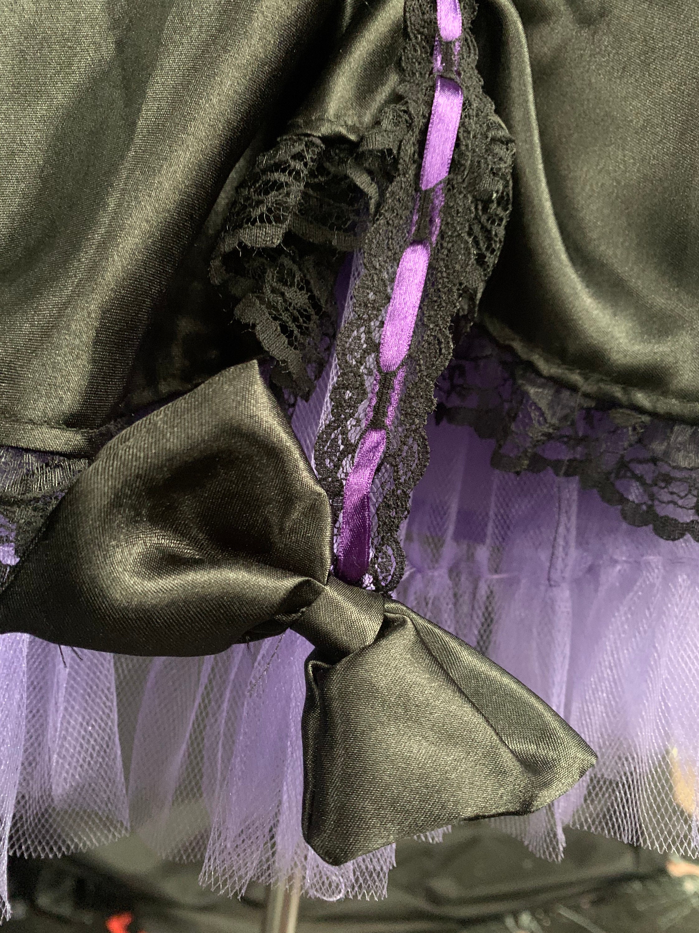 Raven Clothing Gothic Steampunk Corset / Full Satin Mini Skirt - Etsy