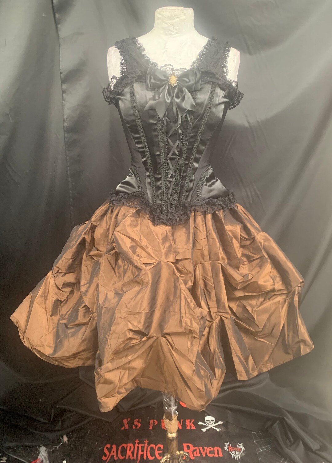 Raven Gothic / Steampunk Vintage Outfit Size M Uk - Etsy