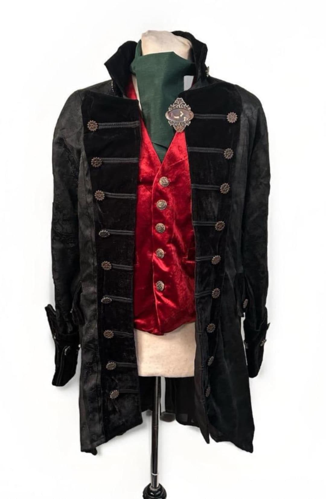 Men’s Jacket Steampunk Victorian Gothic Pirate Medieval Original Raven ...