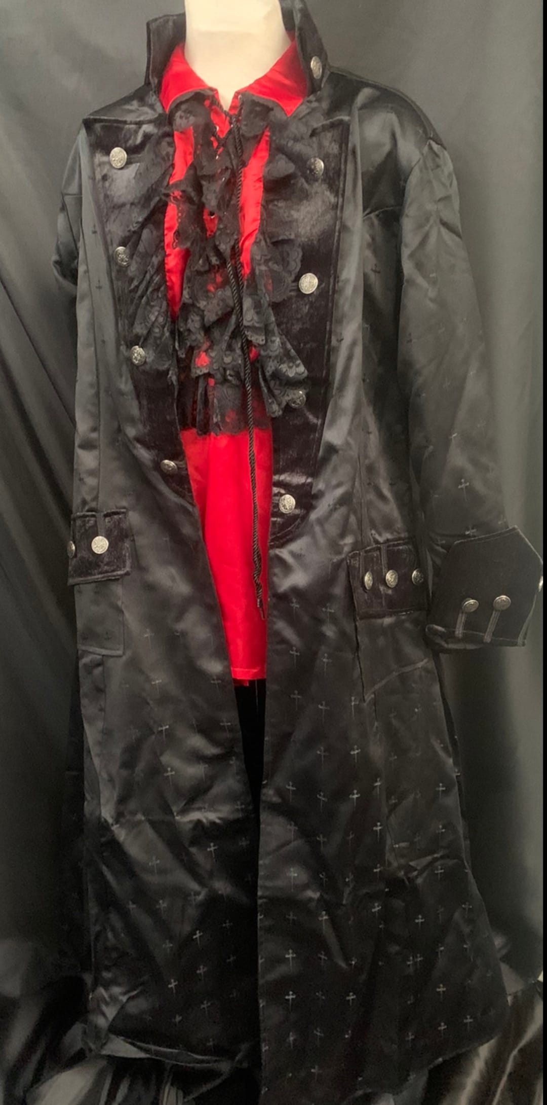 Jacket Gothic Raven Gothic / Steampunk Vintage Brocade Vampire Jacket ...