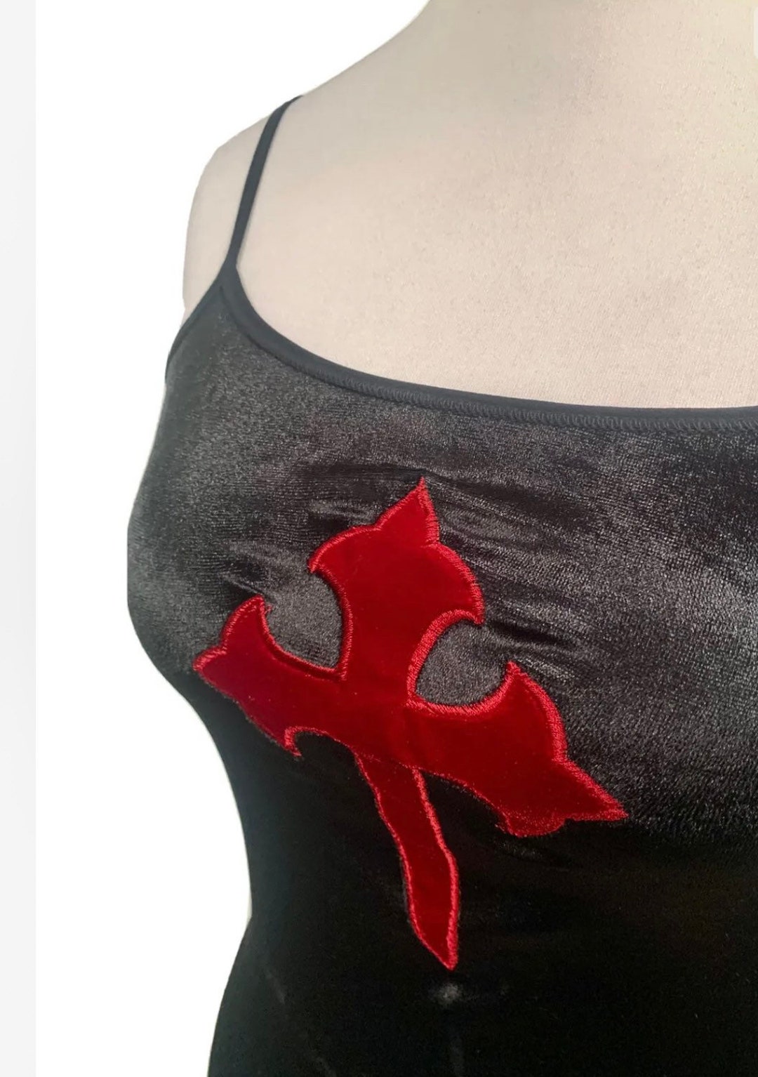 Raven Clothing Vintage Gothic Raven Deadstock Short Dress White/ Red ...