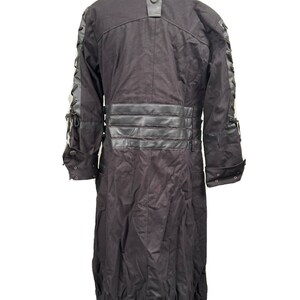 Steampunk / Cyber Gothic Matrix Long Black Heavy Cotton Jacket for Men ...