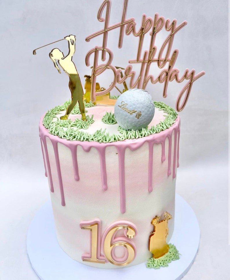 Golf Theme Cake Topper Set, Acrylic Cake Toppers - Etsy UK