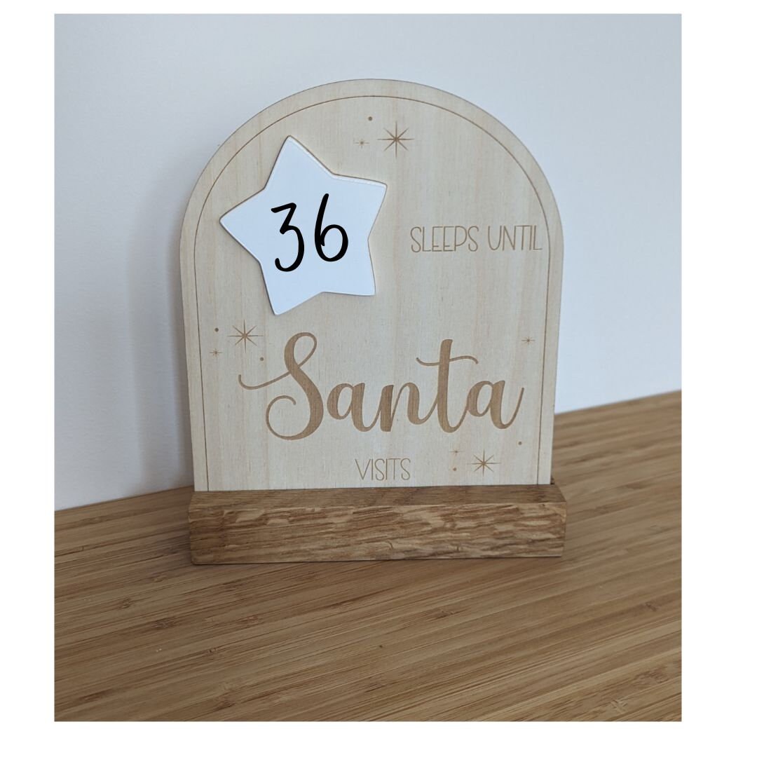 Countdown to Christmas Board Christmas Decor Santa Visit - Etsy
