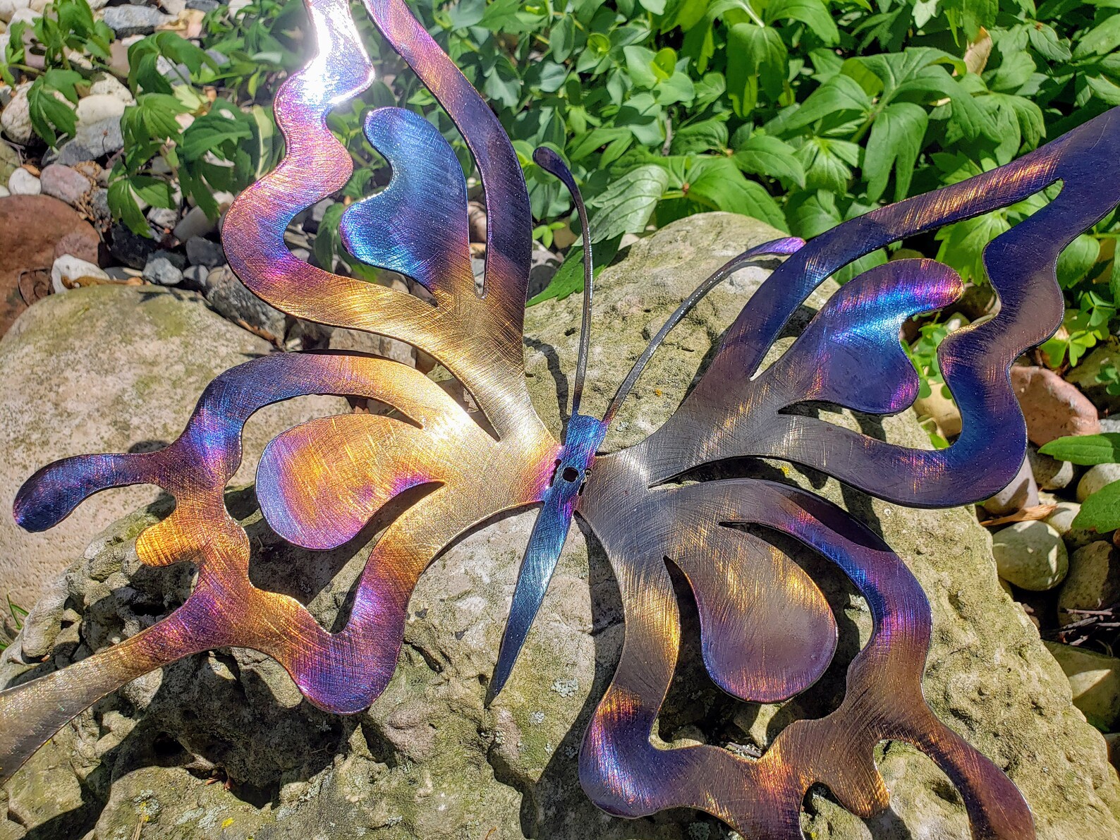 Beautiful Torch-colored Metal Butterfly Wall & Garden Decor Butterfly ...