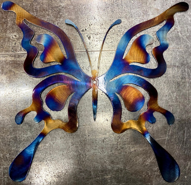 Beautiful Torch-colored Metal Butterfly Wall & Garden Decor - Etsy