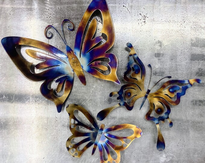 Set of 3 Torch-colored Butterflies ***made in USA*** - Etsy