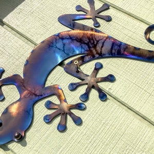 Torch Colored Metal Lizard Gecko Indoor/outdoor Art Sculpture made in ...