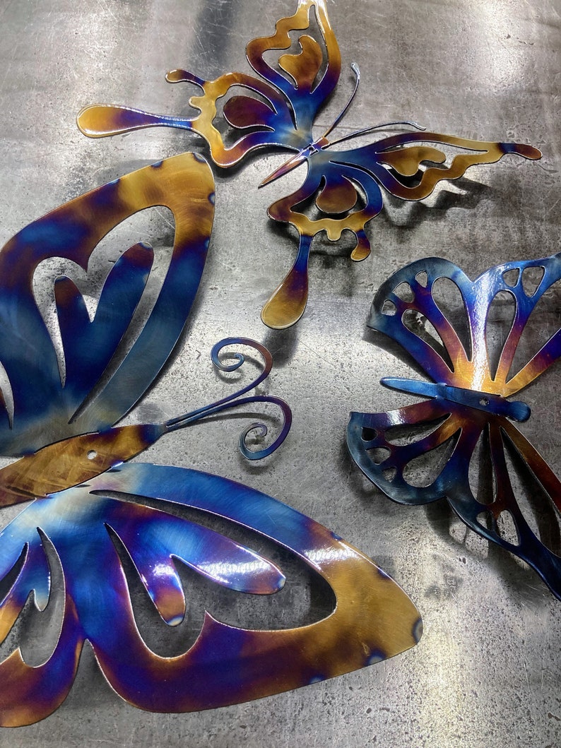 Set of 3 Torch-colored Butterflies made in USA - Etsy