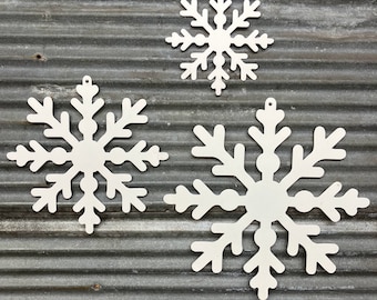 Set of 3 Metal Snowflakes (powder-coated) *made in USA!* - Etsy