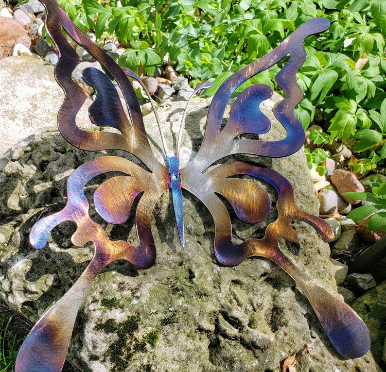 Beautiful Torch-colored Metal Butterfly Wall & Garden Decor - Etsy