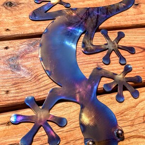 Torch Colored Metal Lizard Gecko Indoor/outdoor Art Sculpture made in ...