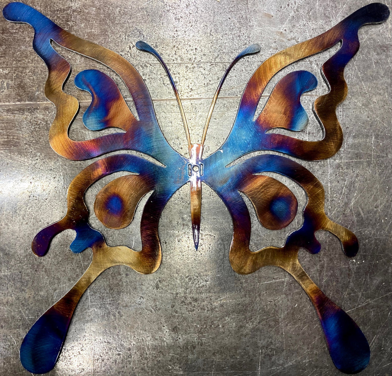Beautiful Torch-colored Metal Butterfly Wall & Garden Decor Butterfly ...