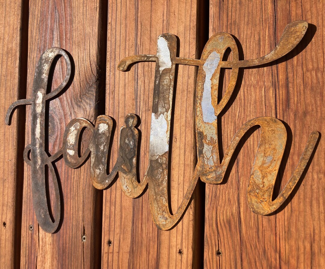 Rusty Faith Sign ***made in USA*** - Etsy