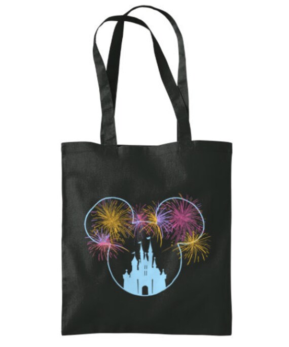 Disney Castle Inspired Tote Bag Disney Fireworks Inspired | Etsy