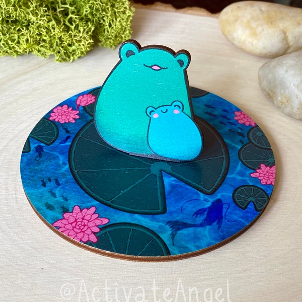 Frogs on Lily Pad - Etsy