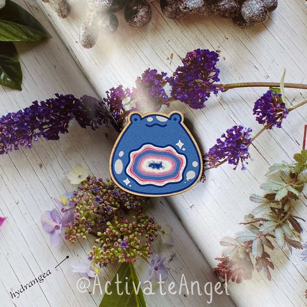 Geode Frog Wooden Pin - Etsy