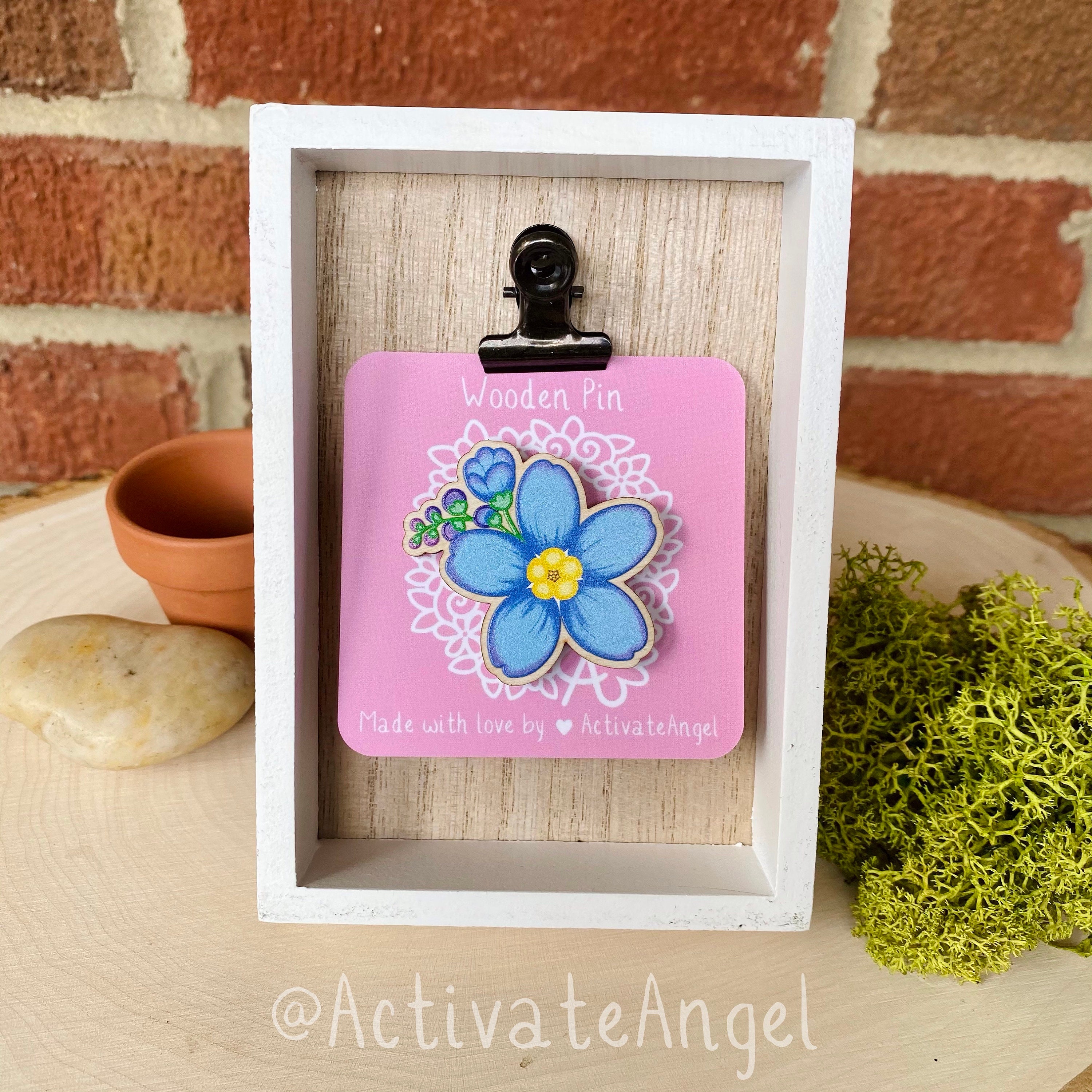 Forget-me-not Flower Pin - Etsy
