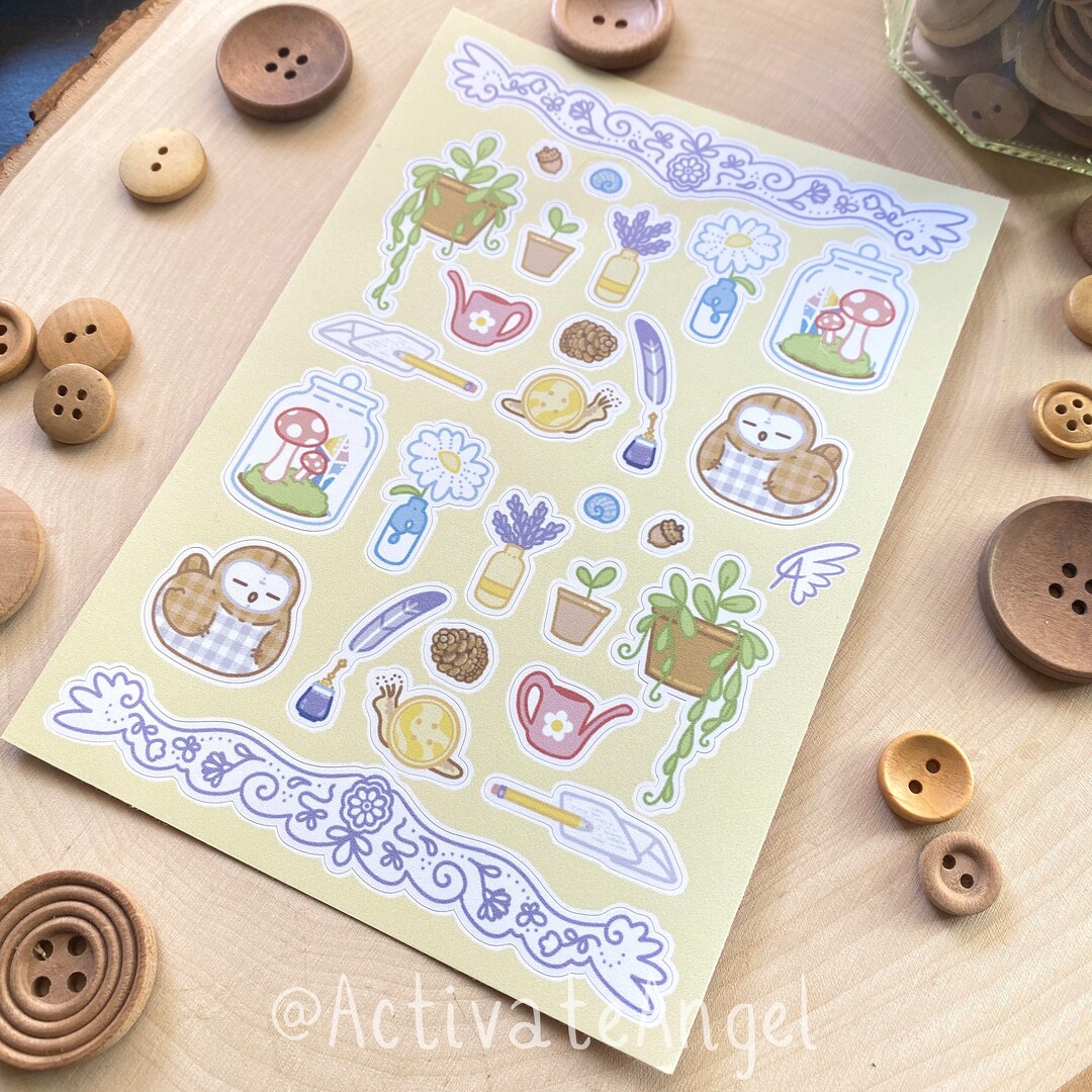Cottagecore Sticker Sheet - Etsy