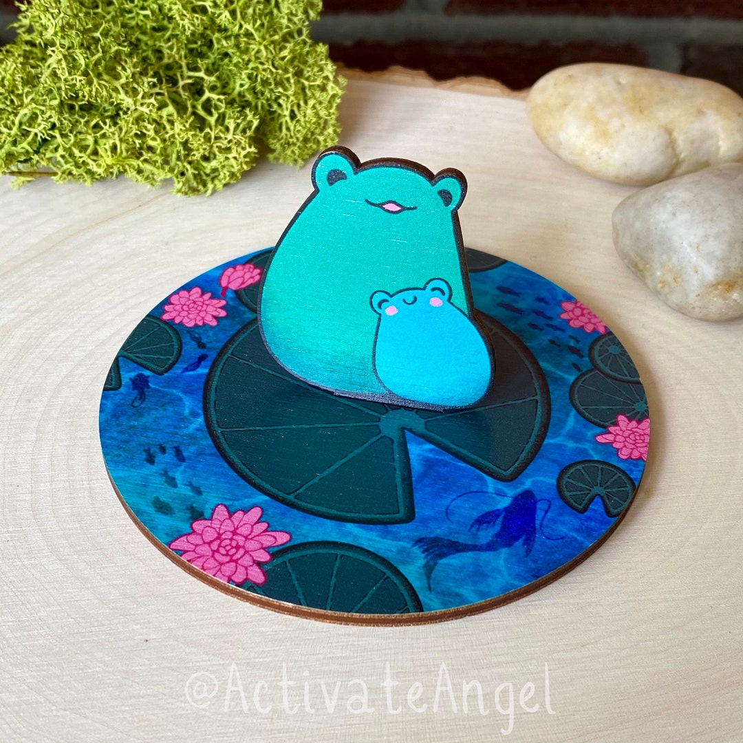 Frogs on Lily Pad Standee - Etsy