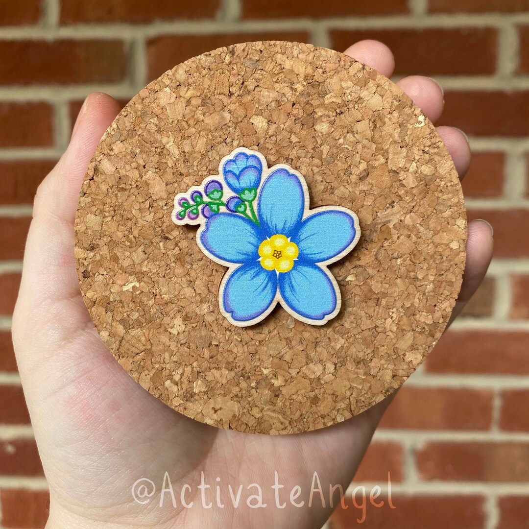 Forget-me-not Flower Pin - Etsy