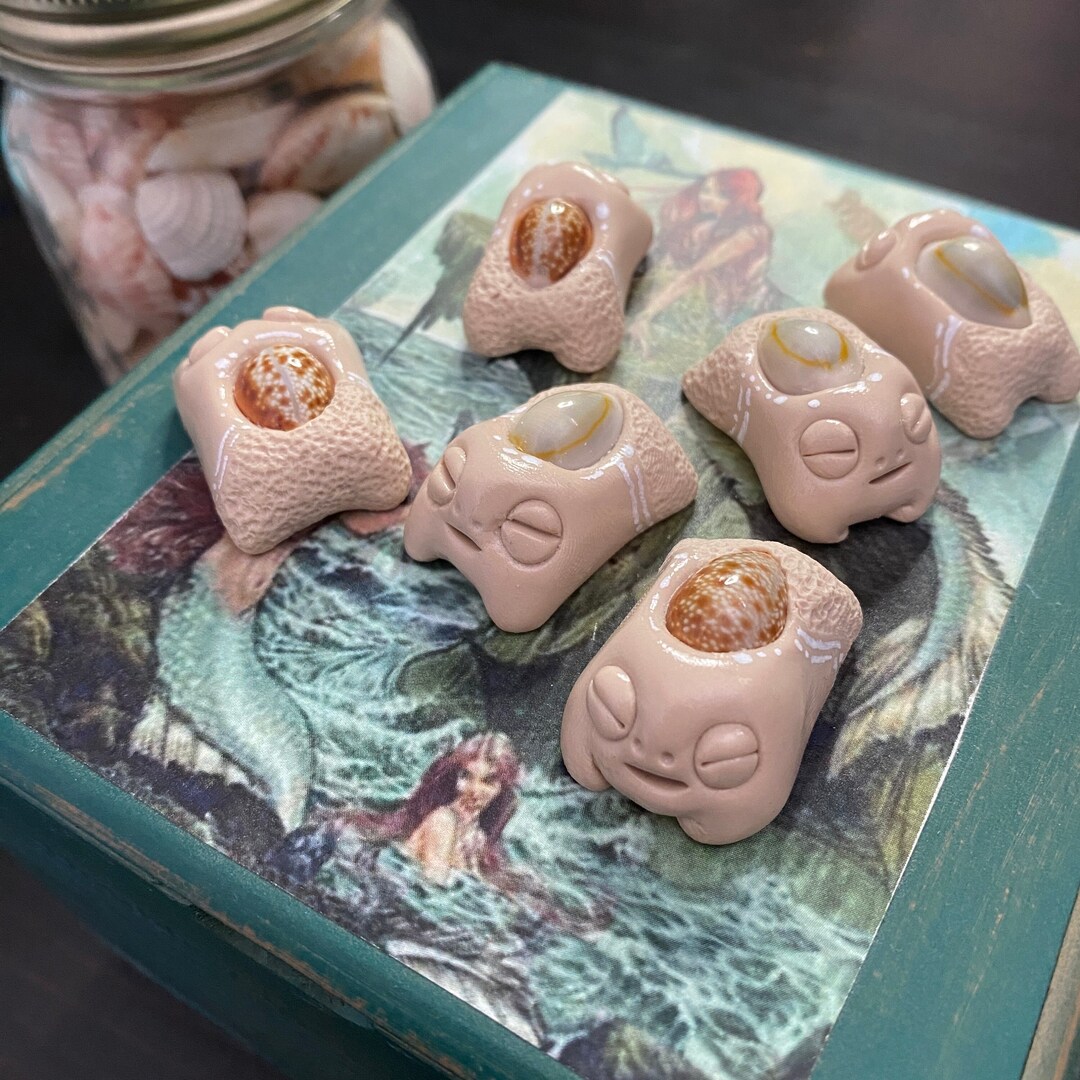 Shell Hop | Tiny Frog With Cowrie Shell - Etsy