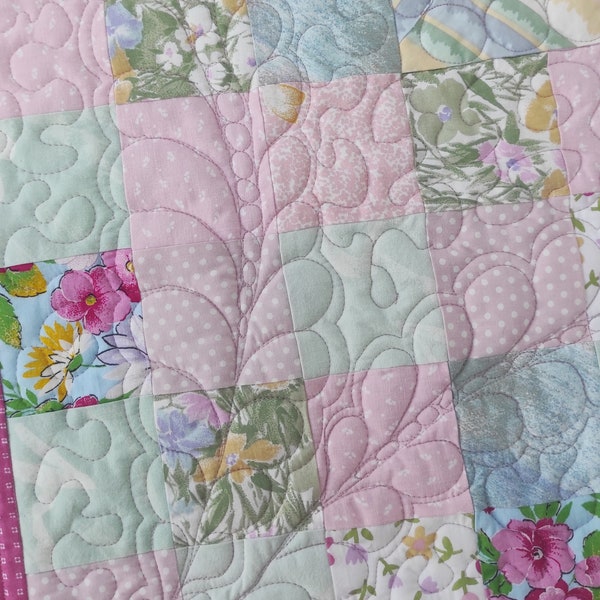 Floral Baby Quilt - Etsy