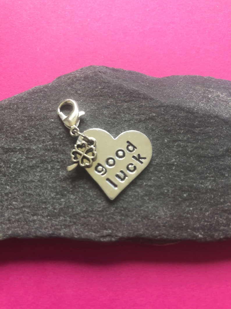 Good Luck Silver Charm - Etsy