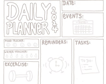 Plant Themed Weekly Planner, Instant Download Planner, Minimal ...